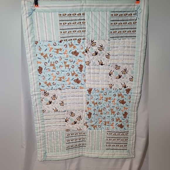 unbranded | Bedding | Quilted Baby Blanket Blue Woodland Animals ...